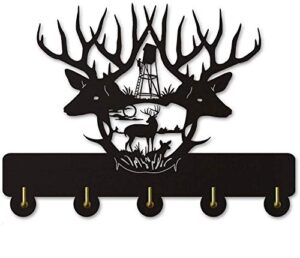 kinglive deer antler wall coat rack household decor wildllife animal modern wooden wall hook deer hunting wall hanger hunter gift