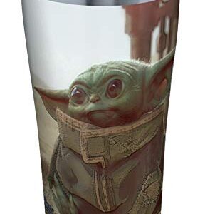 Tervis Star Wars - The Mandalorian Child Triple Walled Insulated Tumbler Travel Cup Keeps Drinks Cold & Hot, 20oz Legacy, Stainless Steel