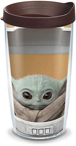 Tervis Star Wars - The Mandalorian Child Stare Made in USA Double Walled Insulated Tumbler Travel Cup Keeps Drinks Cold & Hot, 16oz, Classic