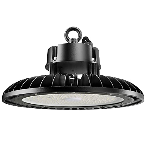 LE UFO LED High Bay Light 150W, 19,000lm 5000K Daylight, 450W HPS Equivalent, 1-10V Dimmable Commercial Warehouse LED Lighting, Waterproof IP65, 100-277V, 110° Beam, Industrial Ceiling Light Fixture