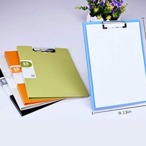 4 sets of foldable clipboards, binders, sturdy PC hard plastic materials, 12.4 inches * 9.1 inches * 0.5 inches, easy to carry, widely used in office, school, business travel.