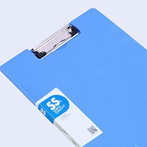 4 sets of foldable clipboards, binders, sturdy PC hard plastic materials, 12.4 inches * 9.1 inches * 0.5 inches, easy to carry, widely used in office, school, business travel.