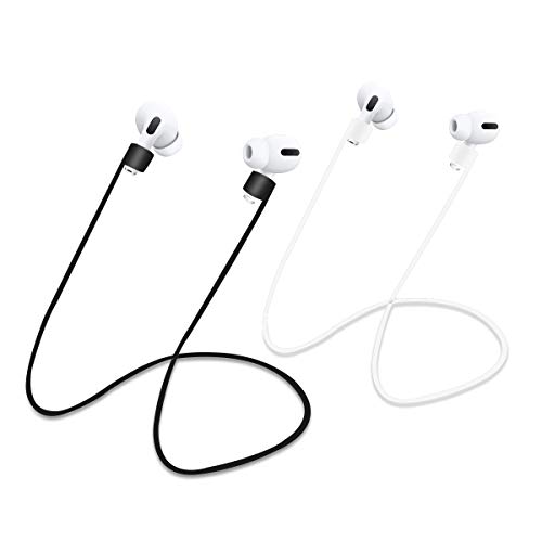 (2 Pack) Seltureone Compatible for AirPods 1/2/3 Gen Pro Anti-Lost Straps (Black,White)