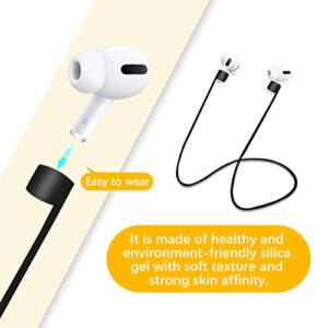 (2 Pack) Seltureone Compatible for AirPods 1/2/3 Gen Pro Anti-Lost Straps (Black,White)