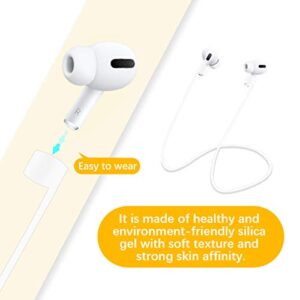 (2 Pack) Seltureone Compatible for AirPods 1/2/3 Gen Pro Anti-Lost Straps (Black,White)