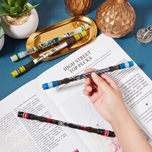 3 Pieces Spinning Pen Rolling Finger Rotating Pen Non Slip Coated 7.87 Inches Spinning Ballpoint Pen with Weighted Ball Gaming Pens for Student Learning Office Supplies, Random Color