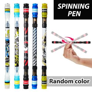 3 Pieces Spinning Pen Rolling Finger Rotating Pen Non Slip Coated 7.87 Inches Spinning Ballpoint Pen with Weighted Ball Gaming Pens for Student Learning Office Supplies, Random Color