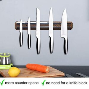 Magnetic Knife Strip Holder Rack Tool Bar Magnet 15 Inch Multipurpose Magnetic Knife Rack Strong Powerful Kitchen Storage Display Organizer Easy Install Secure Safe Laundry Garage Workshop Shed