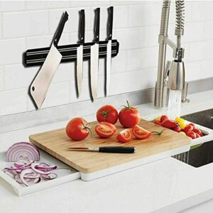 Magnetic Knife Strip Holder Rack Tool Bar Magnet 15 Inch Multipurpose Magnetic Knife Rack Strong Powerful Kitchen Storage Display Organizer Easy Install Secure Safe Laundry Garage Workshop Shed