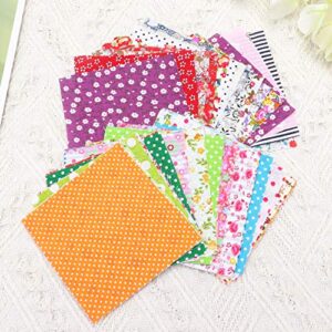 Healifty 100pcs Fabric Squares Sheets Cotton Patchwork Craft DIY Sewing Scrapbooking Quilting 10x10cm