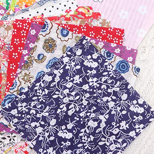 Healifty 100pcs Fabric Squares Sheets Cotton Patchwork Craft DIY Sewing Scrapbooking Quilting 10x10cm