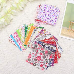 Healifty 100pcs Fabric Squares Sheets Cotton Patchwork Craft DIY Sewing Scrapbooking Quilting 10x10cm