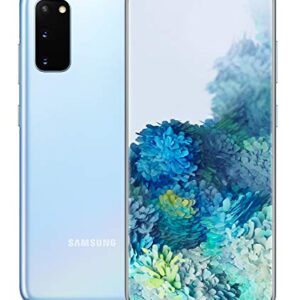 Samsung Galaxy S20 5G Factory Unlocked New Android Cell Phone US Version, 128GB of Storage, Fingerprint ID and Facial Recognition, Long-Lasting Battery, Cloud Blue