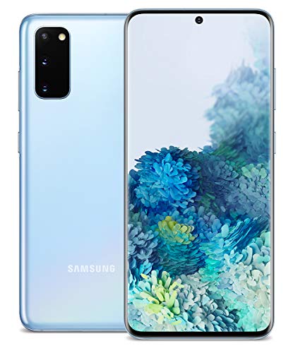 Samsung Galaxy S20 5G Factory Unlocked New Android Cell Phone US Version, 128GB of Storage, Fingerprint ID and Facial Recognition, Long-Lasting Battery, Cloud Blue