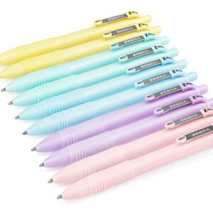 zebra z-grip smooth ballpoint pen - 1.0mm - black ink - 2 of each pastel barrel - pack of 10