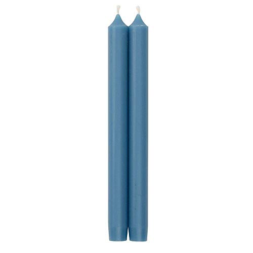 Caspari Straight Taper 12 Inch Candles in Parisian Blue, 4 Count