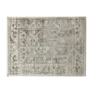 madison park dakota vienna woven turkish area rugs for living room, indoor dining accent modern home décor, ultra soft floor carpets for dining room, 5'3"w x 7'l, distressed tiled beige