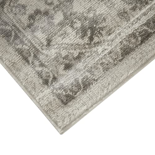 Madison Park Dakota Vienna Woven Turkish Area Rugs for Living Room, Indoor Dining Accent Modern Home Décor, Ultra Soft Floor Carpets for Dining Room, 5'3"W x 7'L, Distressed Tiled Beige