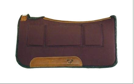 Diamond Wool Contoured Pressure Relief Chocolate Western Shim Saddle Pad Size 32x32 and 1" Thickness