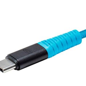 Monoprice Durable USB 2.0 Type-C Charge and Sync Kevlar Reinforced Nylon-Braid Cable - 3 Feet - Blue | 5A/100W, Aluminum Connectors - AtlasFlex Series