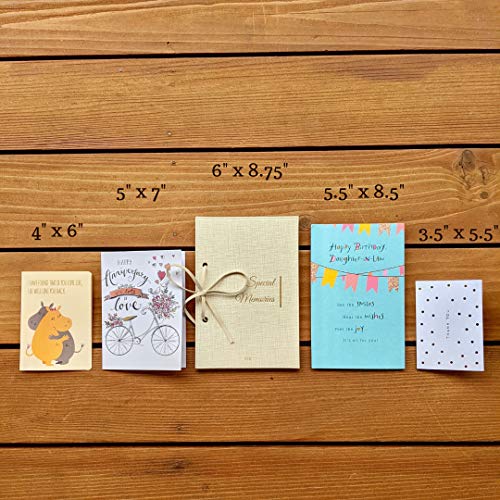 SIMPLY RSB Greeting Card Organizer Kit, Premium Vegan Leather, Transform Your Greeting Cards into a Forever Greeting Card Binder, Greeting Card Book, Greeting Card Holder and Greeting Card Keeper (Special Memories, With Hole Punch)