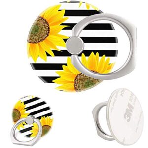 (3 Pack) Mobile Phone Ring Holder Finger Grip,Sunflowers Cell Phone Stand Collapsible Kickstand Compatible with All Smartphone