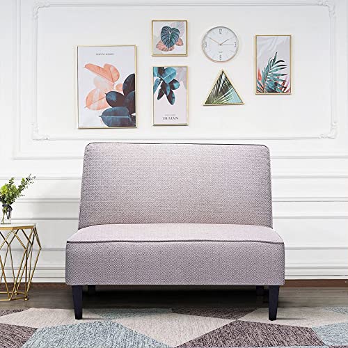 HAOBO Home ANNJOE Cushioned Linen Loveseat Settee Upholstered Sofa Backrest Couch Banquette Bench for Dining Room Living Room Bedroom Funiture