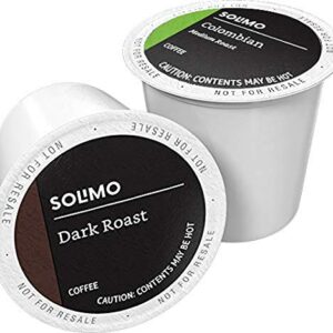 Amazon Brand – 48ct. Solimo Coffee Pods (24ct Dark Roast & 24ct Colombian Medium Roast), Compatible with Keurig 2.0 K-Cup Brewers