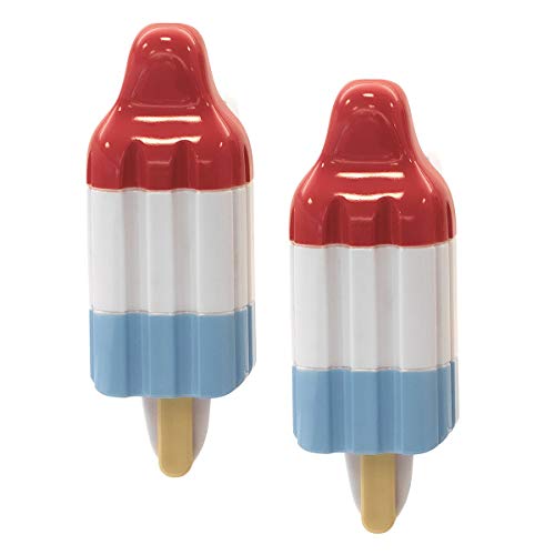 O2COOL Boca Clips Beach Towel Clips - Red White And Blue Popsicle