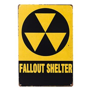 dingleiever-Christmas Gifts Fallout Shelter Vintage Look Reproduction Metal tin Sign