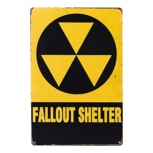 dingleiever-Christmas Gifts Fallout Shelter Vintage Look Reproduction Metal tin Sign