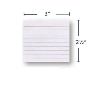 1InTheOffice Ruled Mini Index Cards 3 x 2.5, White Small Index Cards 2x3 , 400/Pack