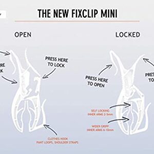 FIXCLIP Mini 16-Pack - Probably The Worlds Strongest Clothespin - Lockable & Storm-Proof - Never Lose Your Laundry Again!