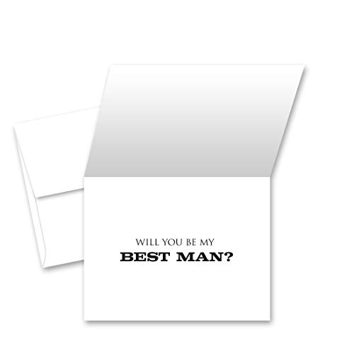 Funny Groomsman Proposal Cards, 8 Will You Be My Groomsman and 2 Best Man Cards with Envelopes - Set of 10