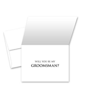 Funny Groomsman Proposal Cards, 8 Will You Be My Groomsman and 2 Best Man Cards with Envelopes - Set of 10