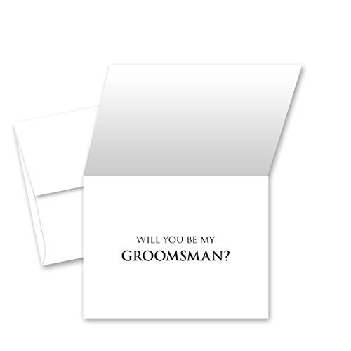 Funny Groomsman Proposal Cards, 8 Will You Be My Groomsman and 2 Best Man Cards with Envelopes - Set of 10