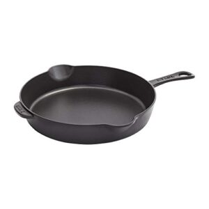 staub cast iron 11-inch traditional skillet - matte black, made in france