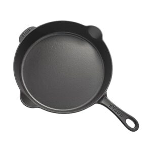 Staub Cast Iron 11-inch Traditional Skillet - Matte Black, Made in France