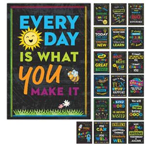 global printed products 10 extra large motivational posters classroom, office decorations and home. educational, inspirational wall decor 24 x 17 inch double sided (set of 10 posters)