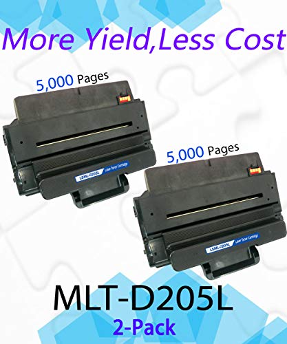 (2-Pack) Compatible MLT-D205L D205L Toner Cartridge 205L Used for Samsung ML-3712ND SCX-4833 SCX-4835FD SCX-5637 SCX-5639FR SCX-5739FW ML-3310 ML-3312ND ML-3710 ML-3712DW Printer, by EasyPrint