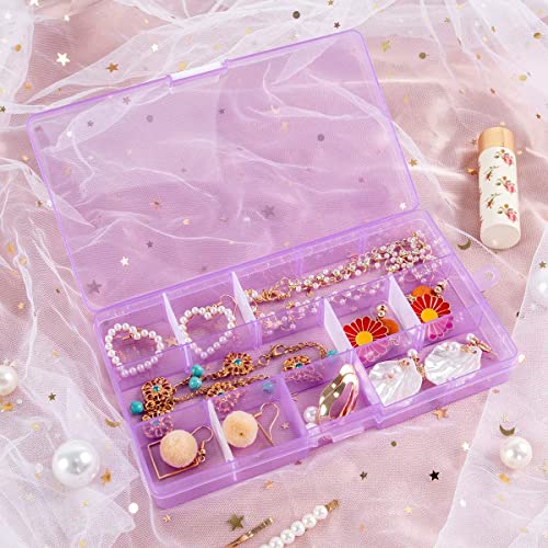 SGHUO 5pcs 15 Grids Bead Case Storage Organizer Small Plastic Jewelry Organizer Box