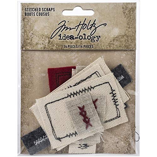 Idea-ology Tim Holtz 2020 Fabric Journal, Fabric Tape and Stitched Scraps - 3 Item Bundle