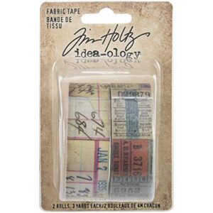 Idea-ology Tim Holtz 2020 Fabric Journal, Fabric Tape and Stitched Scraps - 3 Item Bundle