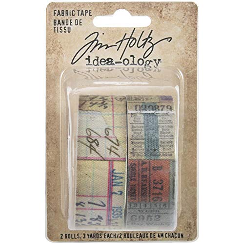 Idea-ology Tim Holtz 2020 Fabric Journal, Fabric Tape and Stitched Scraps - 3 Item Bundle