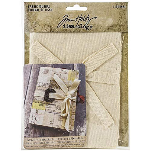 Idea-ology Tim Holtz 2020 Fabric Journal, Fabric Tape and Stitched Scraps - 3 Item Bundle