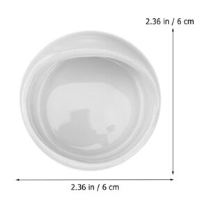 POPETPOP Ceramic Hamster Feeding Bowls, Anti-bite Small Animal Food Bowl Water Feeder for Hedgehog Guinea-Pig Gerbil (Random Color)