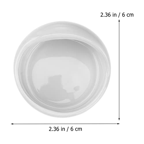 POPETPOP Ceramic Hamster Feeding Bowls, Anti-bite Small Animal Food Bowl Water Feeder for Hedgehog Guinea-Pig Gerbil (Random Color)