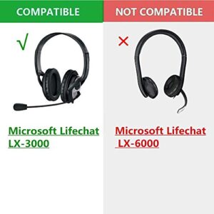 Ear Pads Cushions Cups Replacement Compatible with Microsoft LifeChat LX-3000 Headset Headphone Earpads Cushions Foam Pillow