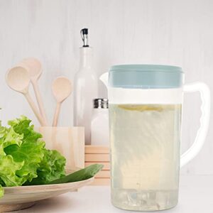 Hemoton 1 Gallon Pitcher Plastic Pitcher with Lid 2600ML Large Capacity Pitcher Clear Mix Drinks Water Jug Juice Pot Ice Tea Kettle Blue Plastic Water Pitcher