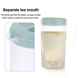 Hemoton 1 Gallon Pitcher Plastic Pitcher with Lid 2600ML Large Capacity Pitcher Clear Mix Drinks Water Jug Juice Pot Ice Tea Kettle Blue Plastic Water Pitcher